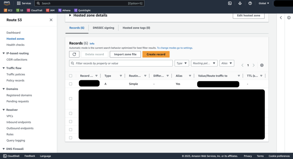 I Registered a domain through Route 53 and routed traffic from it to Cloudfront distribution ...