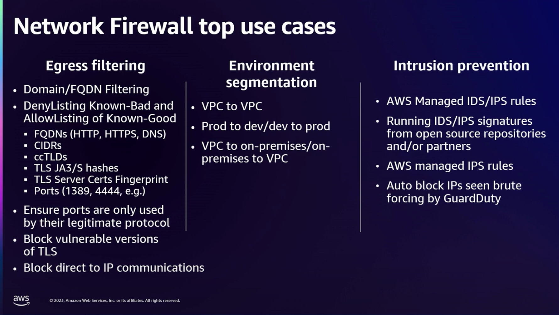 [レポート]Outbound security implementation with AWS Network Firewall & Route 53 #NIS305 # ...