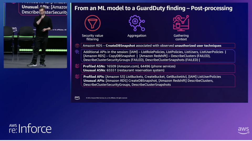 [レポート] Developing new findings using machine learning in Amazon GuardDuty #AWSreInforce ...