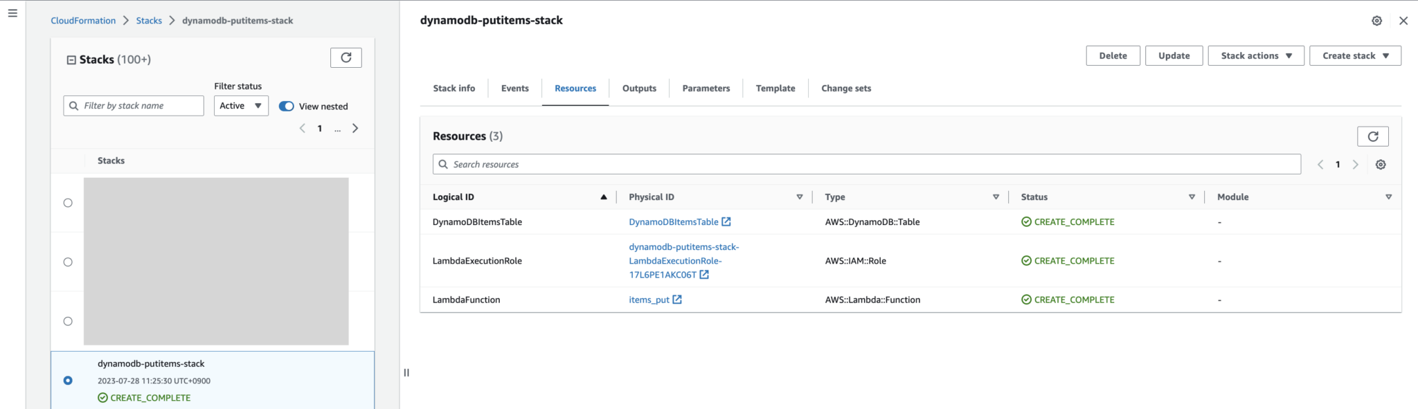 Amazon Dynamodbテーブルと テーブルにレコードを追加する Aws Lambda 関数を作成するための Aws