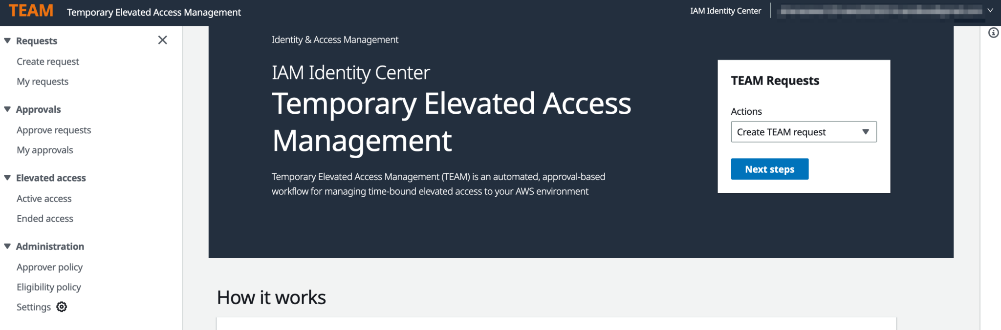 AWS IAM Identity Center において一時的なアクセス許可を与える仕組みを提供する Temporary Elevated Access Management (TEAM ...