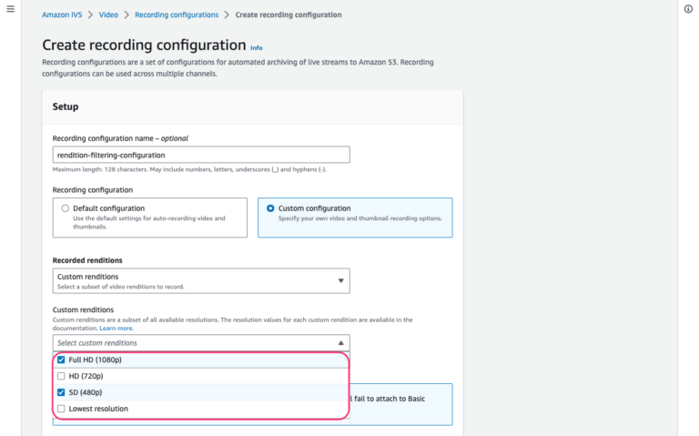 [UPDATE] Amazon IVSのS3への自動録画でrendition filteringができるようになりました！ | DevelopersIO