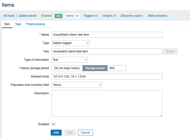 CloudWatchアラームのイベントをZabbixに連携させてみた | DevelopersIO