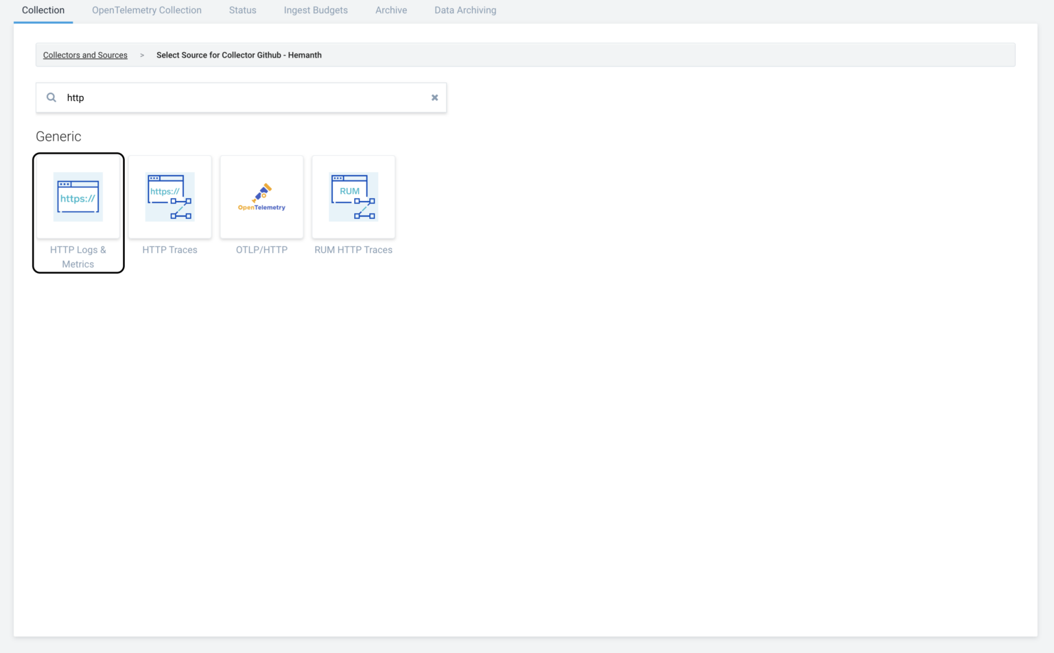 I tried setting up a collector in Sumo Logic to collect logs from ...