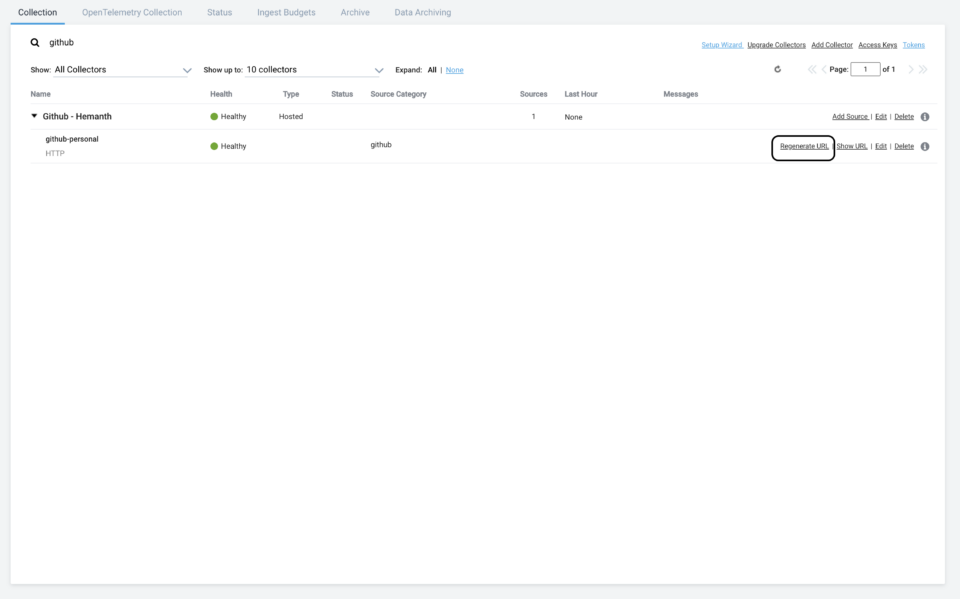 I tried setting up a collector in Sumo Logic to collect logs from ...