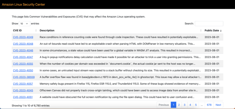 Amazon Linux に影響する脆弱性への対応状況を調べられるページを紹介します | DevelopersIO