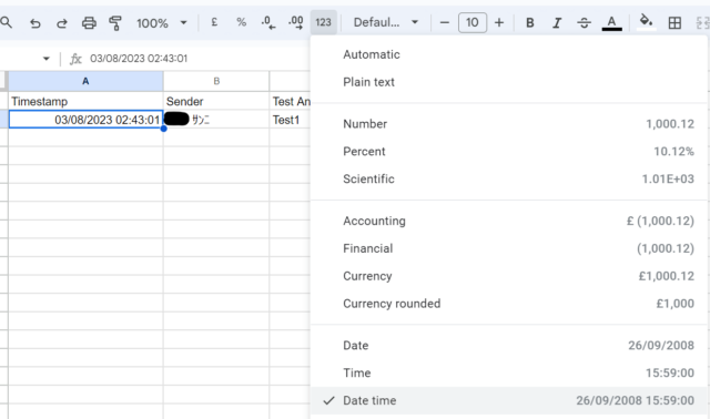 Slack Workflow Builder & Spreadsheet: How to change the timestamp to a ...