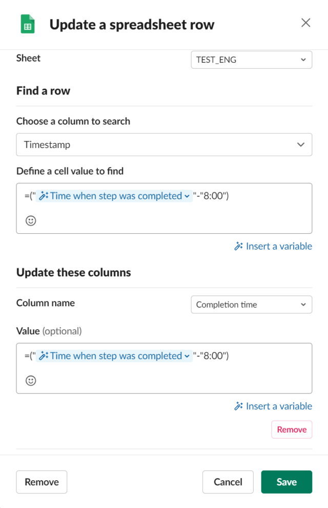 Slack Workflow Builder & Spreadsheet: How to change the timestamp to a different time zone ...