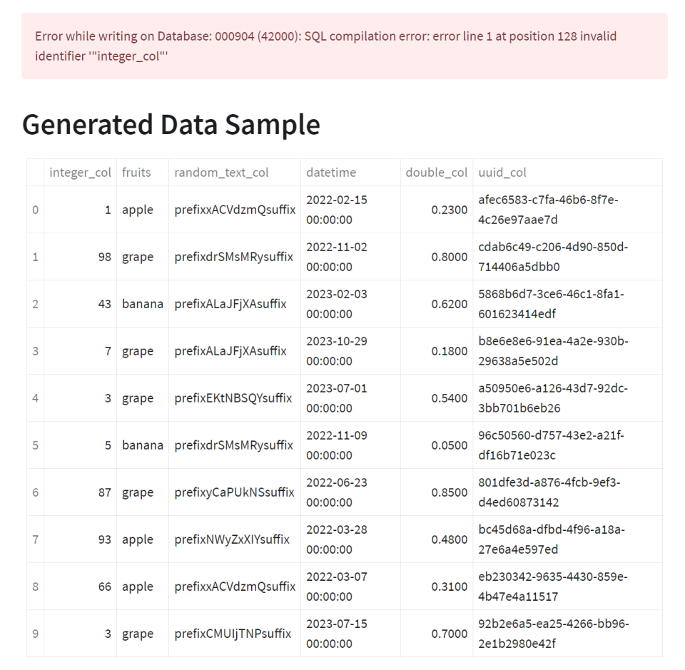 ダミーデータを生成できるStreamlitアプリ「FrostyGen」をStreamlit in Snowflakeで動かしてみた | DevelopersIO