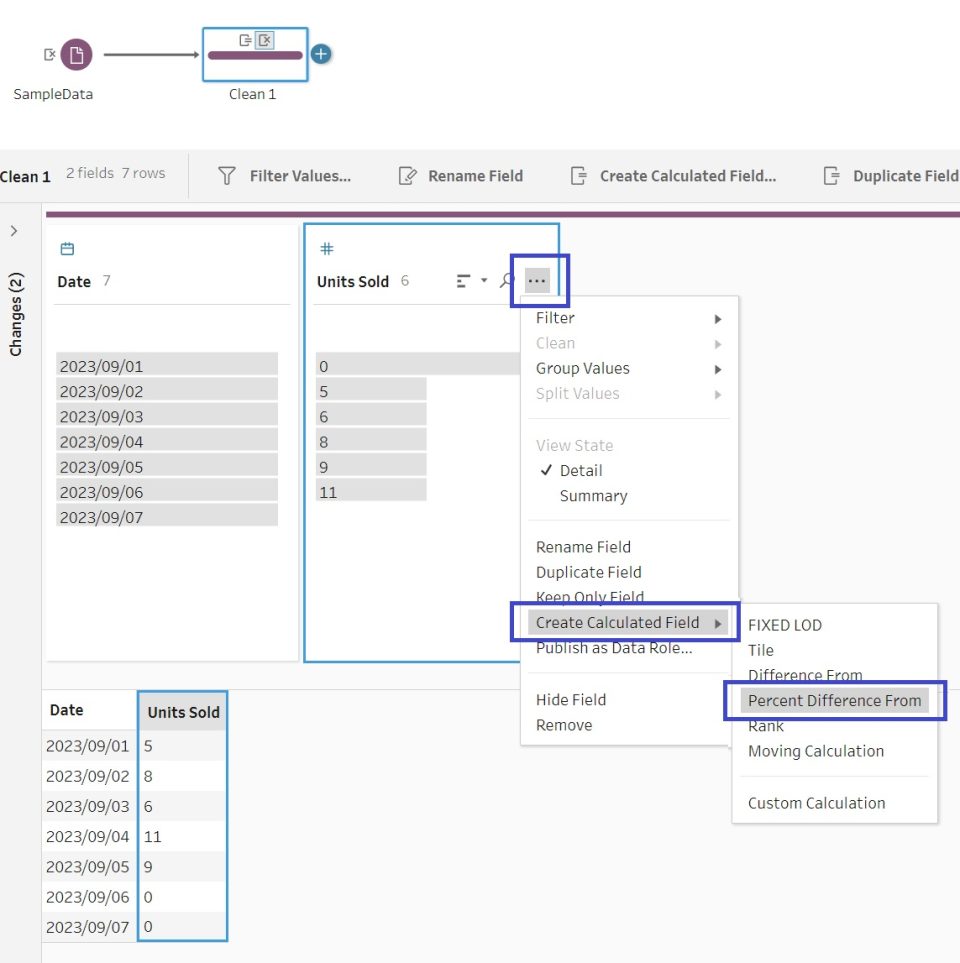 Multirow calculations using Tableau Prep Builder | DevelopersIO