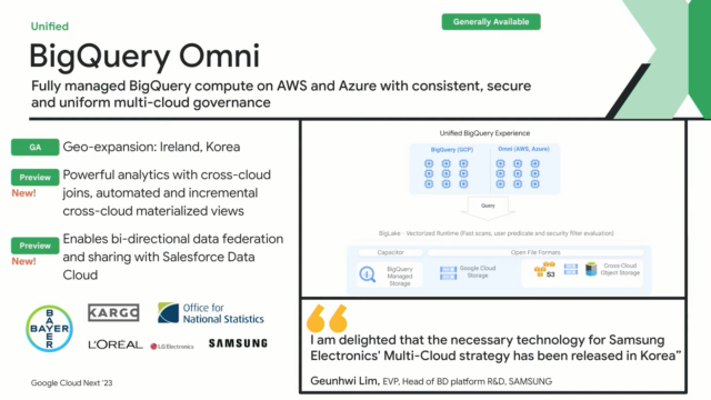 [セッションレポート][ANA100] Google Cloud Next ’23時点におけるBigQueryの新機能について学ぶ #GoolgeCloudNext | DevelopersIO