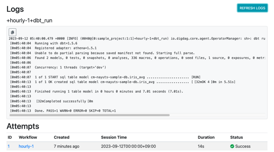 Digdagからタグごとにdbtのモデルをスケジュール実行してAthenaにデータを作成してみる | DevelopersIO