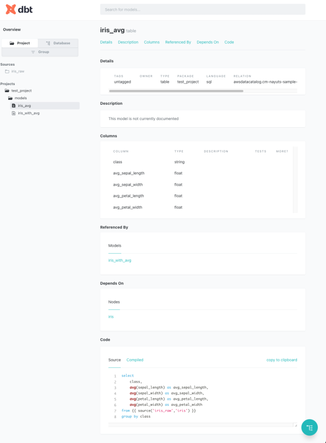 dbt-athenaを使っているdbtプロジェクトでドキュメントを生成してみる | DevelopersIO