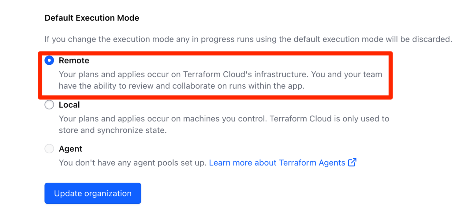 Terraform CloudでOrganizationデフォルトのExecution Modeを設定できるようになっていました | DevelopersIO