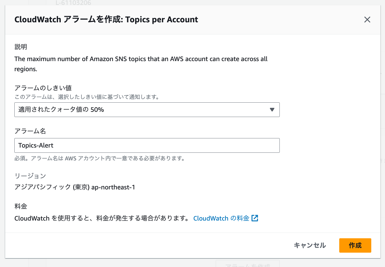 [アップデート]Amazon SNSは、新たに3つのCloudWatchメトリクスが追加され、Service Quotasからモニタリングとアラーム作成できるようになりました ...