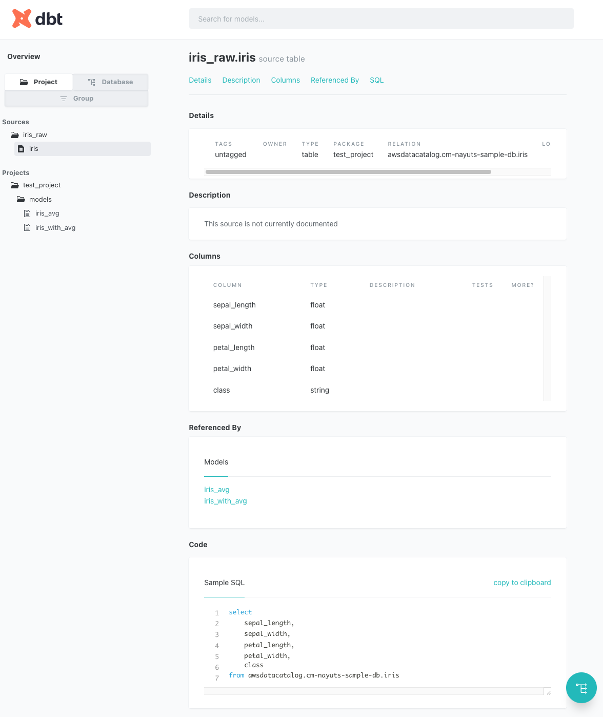 dbt-athenaを使っているdbtプロジェクトでドキュメントを生成してみる | DevelopersIO