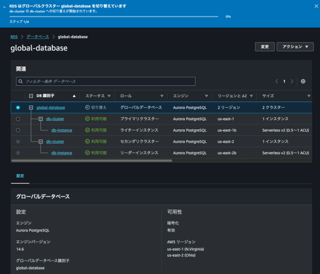 Aurora Global Databaseのマイナーバージョンアップとメジャーバージョンアップをやってみた | DevelopersIO