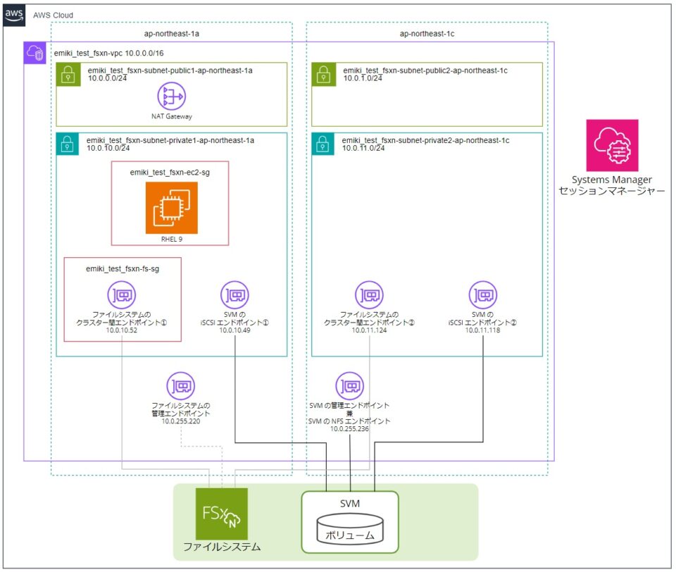FSx for NetApp ONTAP を作成し、EC2 インスタンス（RHEL9）に NFS マウントしてみた（スタンダード作成 ...