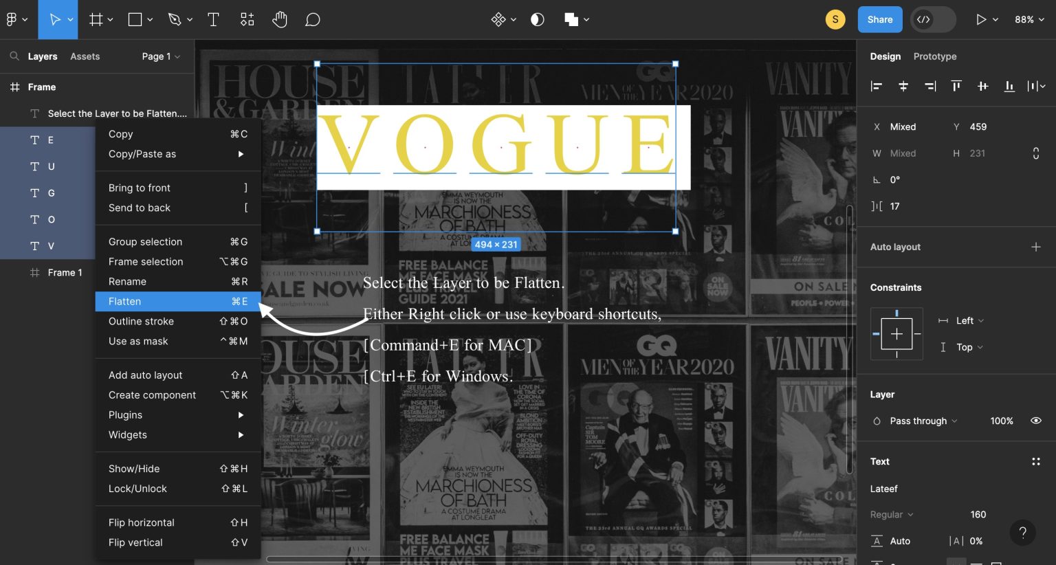 Vectorising Text in Figma. | DevelopersIO