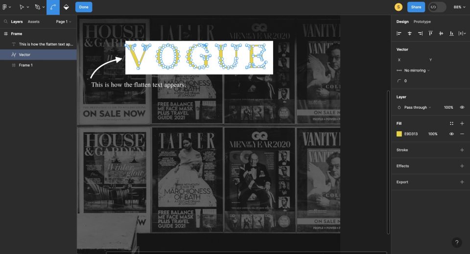 Vectorising Text in Figma. | DevelopersIO