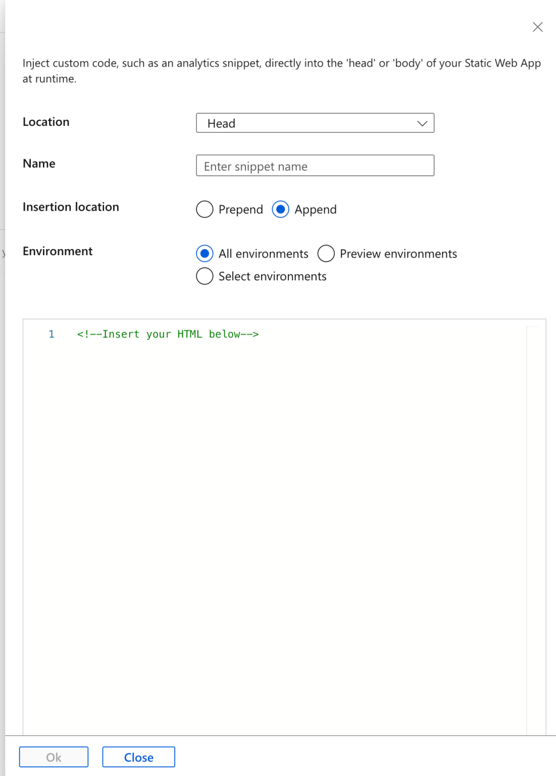 Azure Static Web Apps でパブリックプレビュー中の「Snippets」を試してみた | DevelopersIO