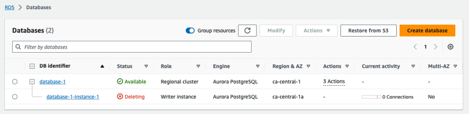 削除保護を有効にしているAuroraのDBインスタンスを削除する方法 | DevelopersIO