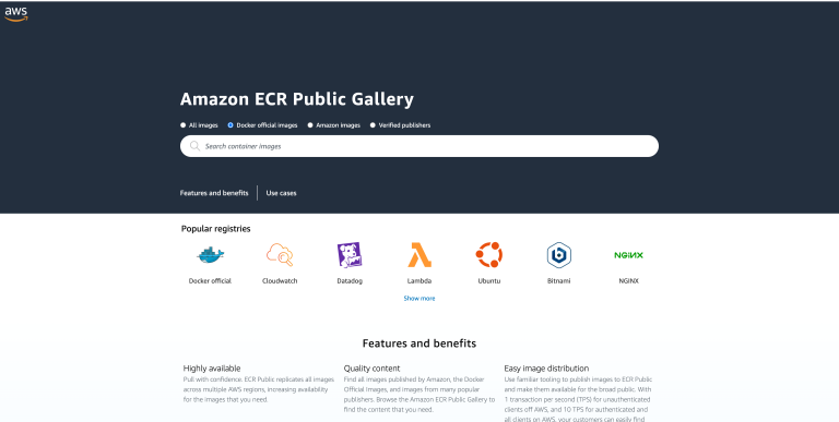 [ アップデート ] Amazon ECR Public Gallery のランディングページが新しくなりました | DevelopersIO