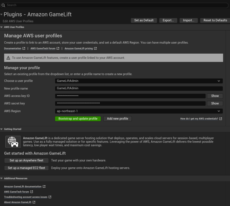 Amazon GameLiftのUnreal Engineプラグインを使ってローカルPCやEC2フリートでゲームサーバーを実行してみた | DevelopersIO