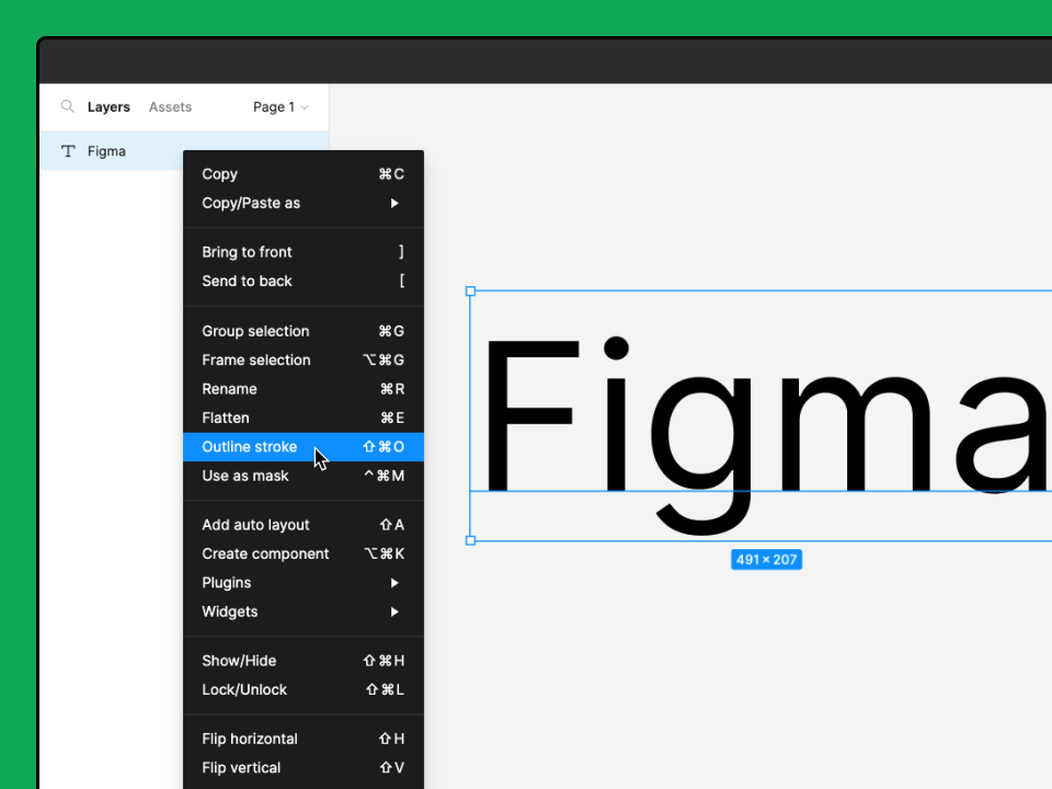 Vectorising Text in Figma. | DevelopersIO