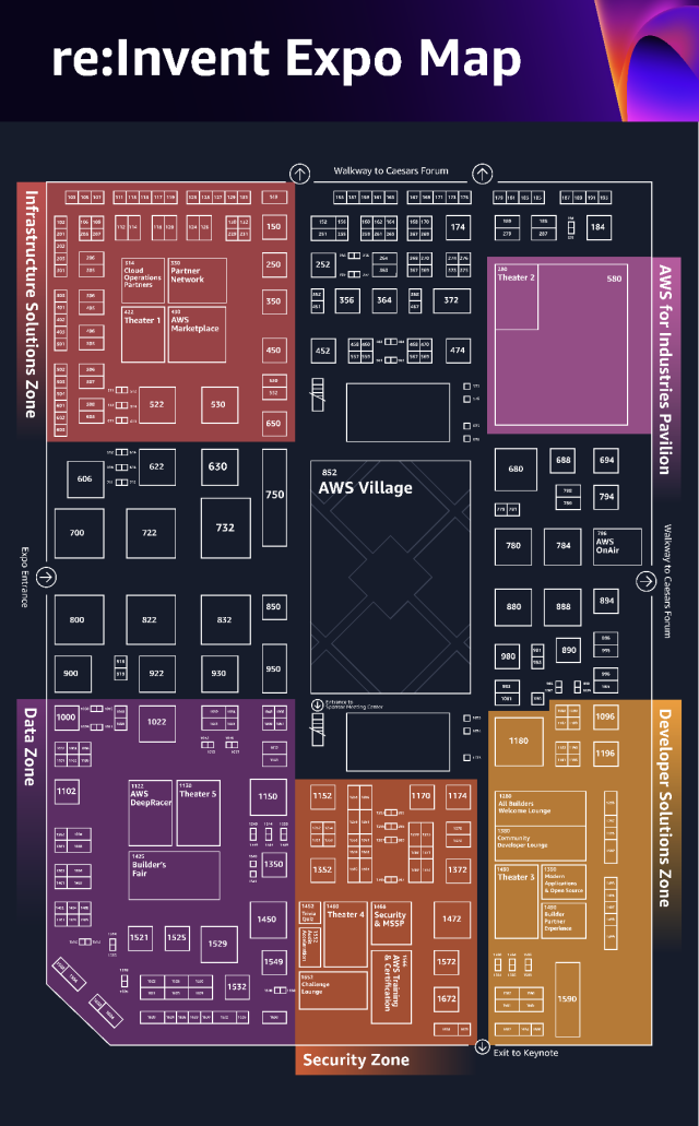 【AWS re:Invent 2023】会場のフロアマップがモバイルアプリに掲載されました #AWSreinvent | DevelopersIO