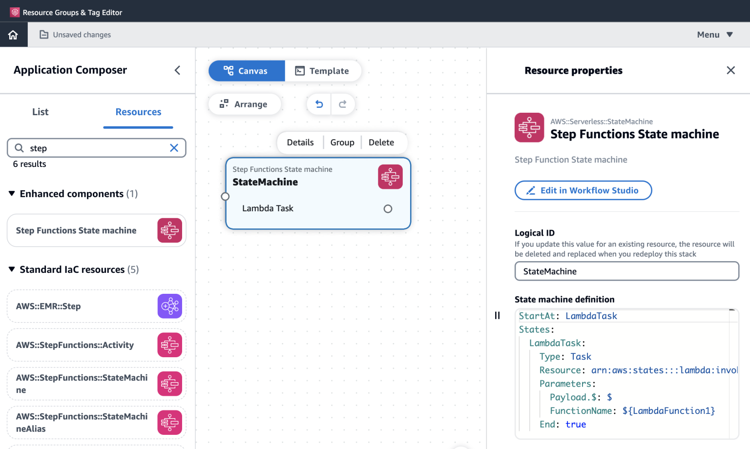 [アップデート] AWS Application Composer が AWS Step Functions Workflow Studio の統合を発表 #AWSreInvent ...