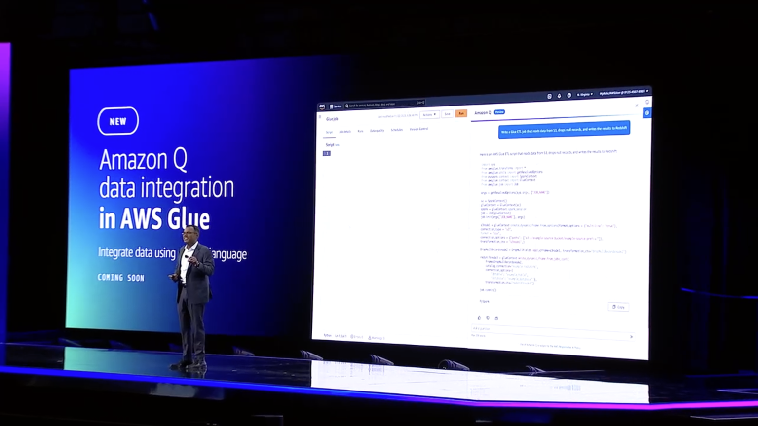 [速報]AWS GlueのAmazon Q統合が発表、自然言語でのデータ統合パイプライン作成が可能に（Coming Soon）#AWSreInvent | DevelopersIO