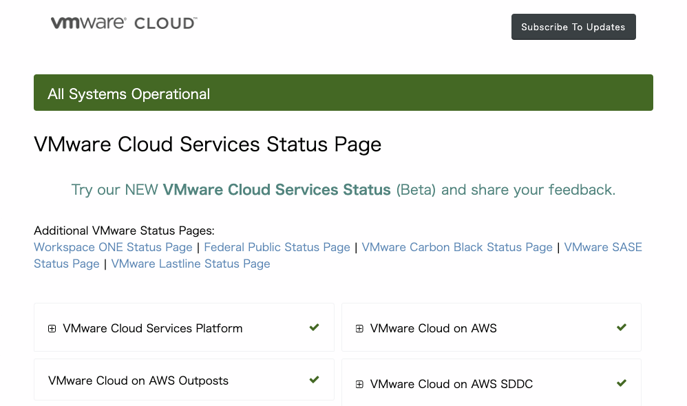 VMware Cloud on AWSのサービスステータスを通知する | DevelopersIO