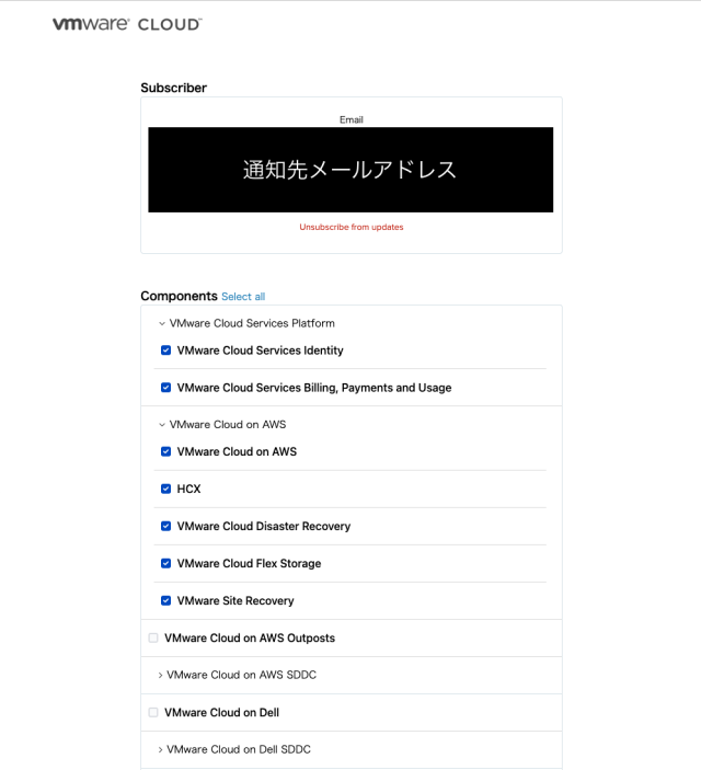 VMware Cloud on AWSのサービスステータスを通知する | DevelopersIO