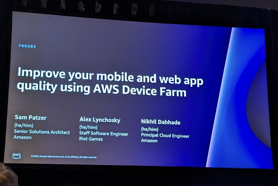 Riot GamesでのAWS Device Farmを使った大規模テスト運用事例とサービスアップデート情報 #AWSreinvent | DevelopersIO