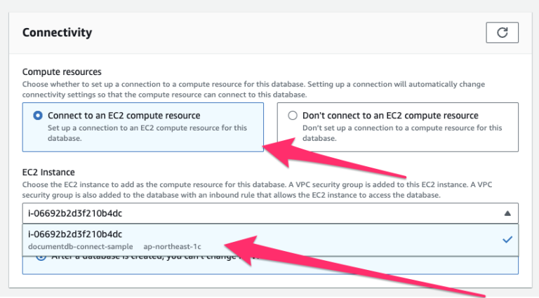 Amazon DocumentDB が Amazon EC2 との 1 クリック EC2 接続をサポートしました | DevelopersIO