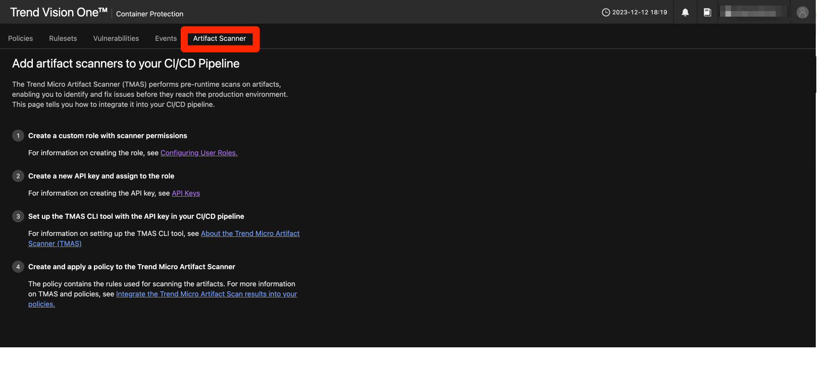 Trend Vision One Container SecurityのContainer Protectionの内容を確認する | DevelopersIO