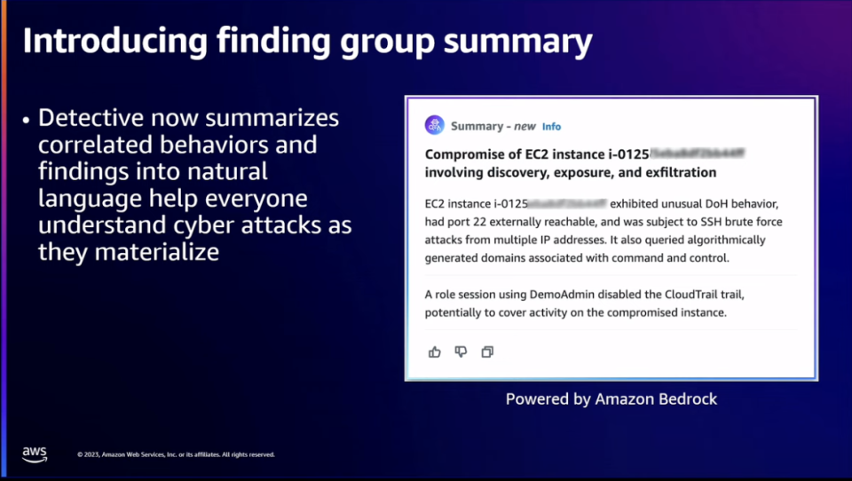 [Amazon Detectiveの最新アップデートをキャッチアップ]生成AIを使ってセキュリティ調査を高度化する #AWSreInvent #SEC244 | DevelopersIO