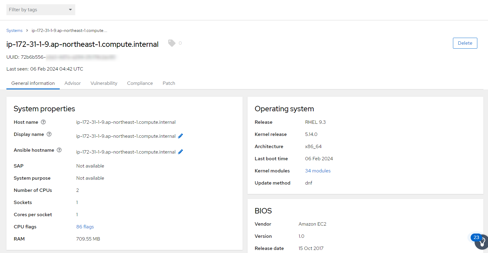 Red Hat Insights に EC2 インスタンスを登録してみた | DevelopersIO