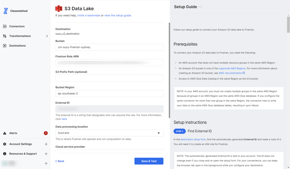 FivetranのDestinationにAmazon S3を設定してみた #Fivetran | DevelopersIO