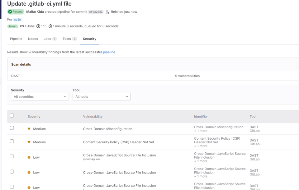 GitLabでセキュリティスキャンしていく(DAST編) | DevelopersIO