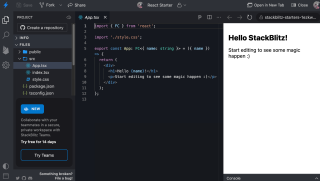 フロントエンドのブログを書くのにStackBlitzが便利そう | DevelopersIO