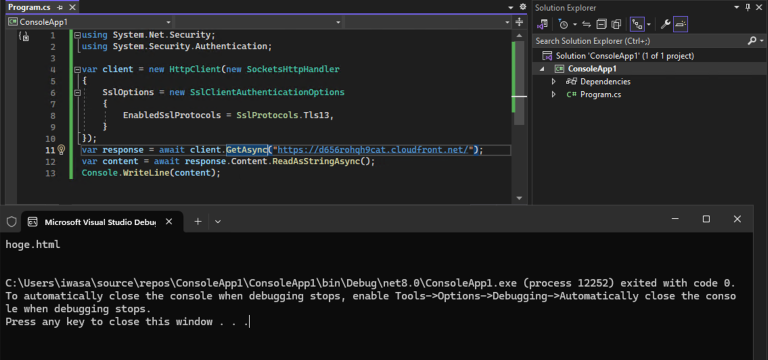 .NET の System.Net.Http.HttpClient で TLS バージョンを指定してみたところ、OS ごとに TLS 1.3 のサポート状況が違った | DevelopersIO