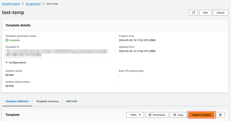 AWS CloudFormation IaC generatorを試してみた。 | DevelopersIO