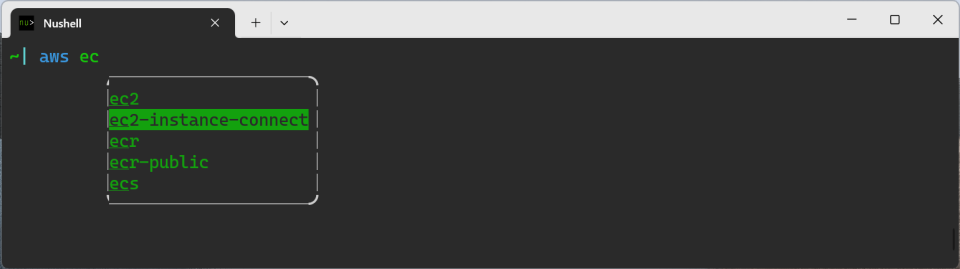 NushellでAWS CLIの入力補完を行う方法 | DevelopersIO