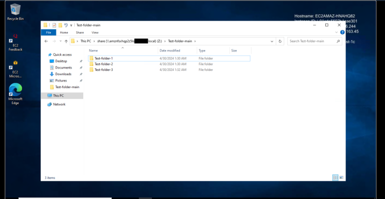 Amazon FSx for Windows File Server の共有ストレージを、SSM Fleet Manager ファイルシステム操作から操作可能か教えてください ...