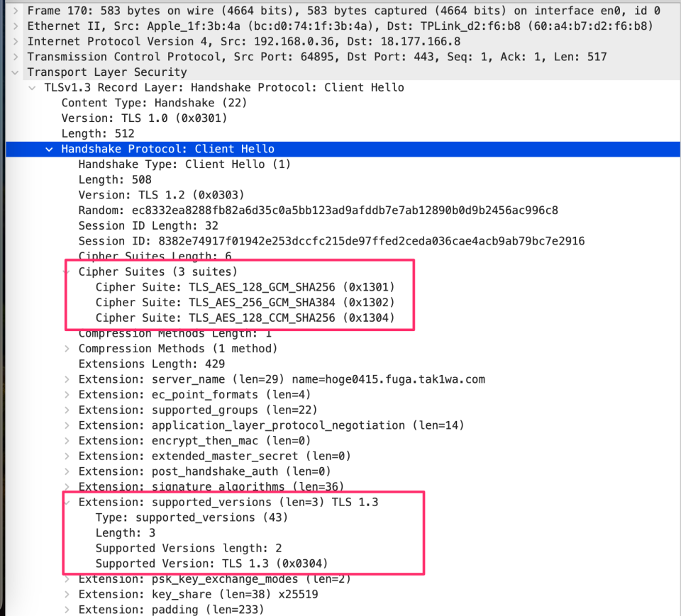 クライアントと ALB の TLS バージョンネゴシエーションの様子を Wireshark で確認してみた | DevelopersIO