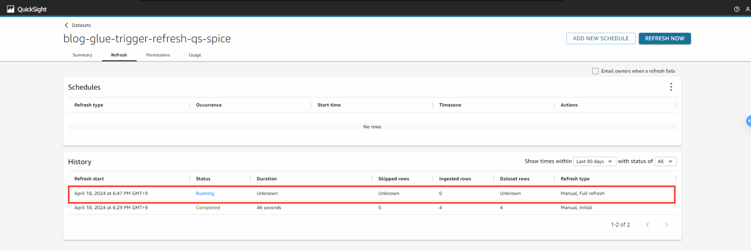 Glue Crawler のクローリングが完了したら Lambda function から QuickSight の SPICE を更新する | DevelopersIO