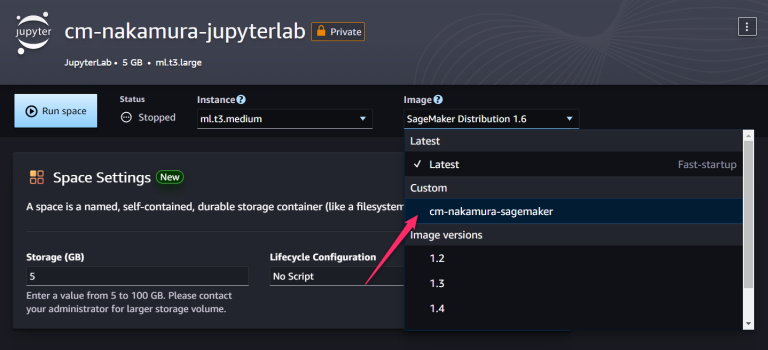 SageMaker StudioのJupyterLab Spaceをカスタムイメージで起動する方法 | DevelopersIO