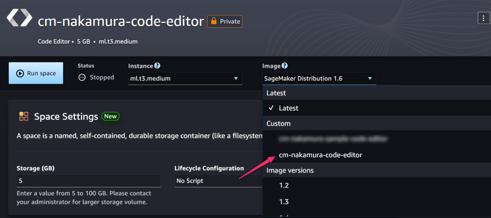 SageMaker StudioのCode Editor Spaceをカスタムイメージで起動する方法 | DevelopersIO